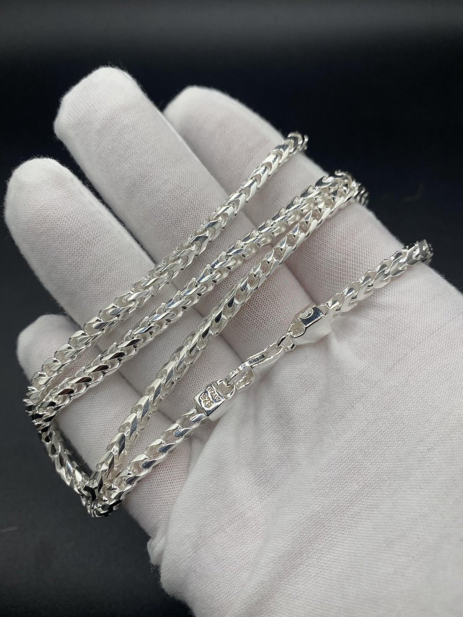 5mm Solid .925 Sterling Silver Rounded Franco Chains & Brace | Ott ...