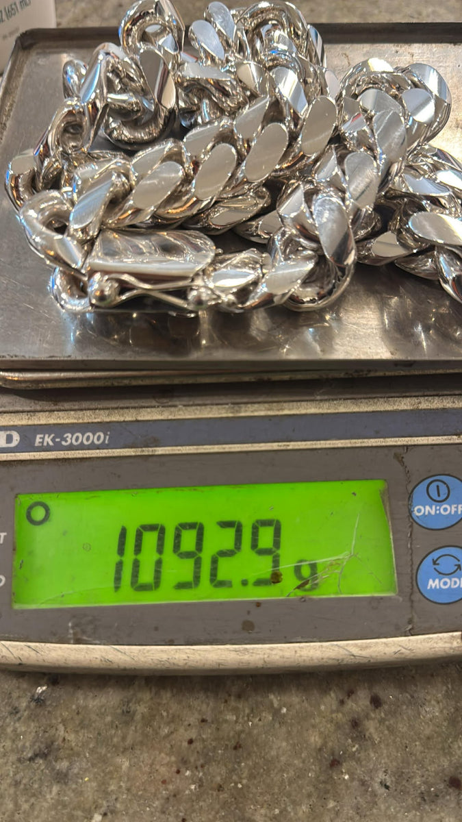 Custom Handmade .999 or .950 Silver Cuban Link Chain DEPOSIT | Ott ...